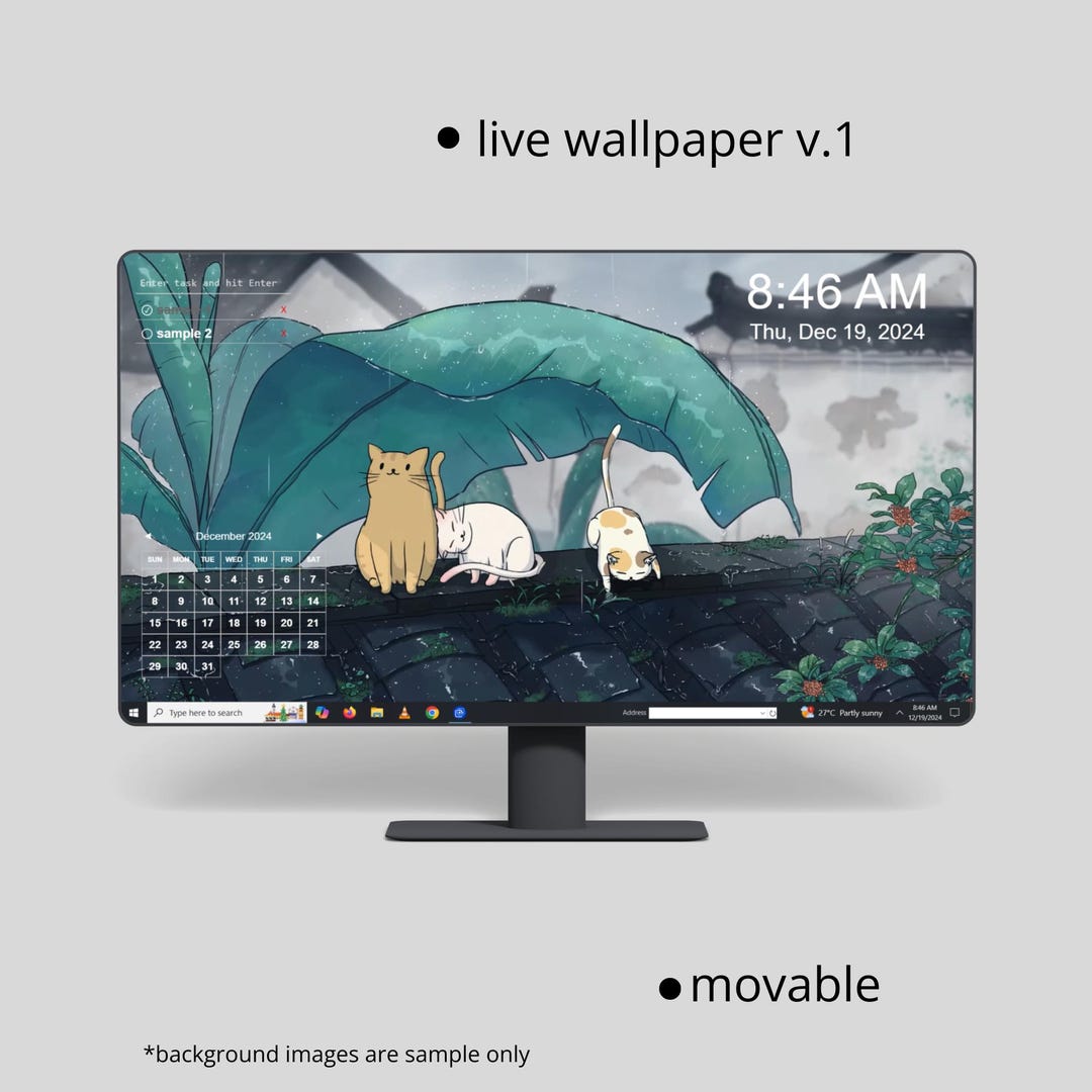 To Do List, Desktop Lofi Live Wallpaper With Automated Calendar and ...