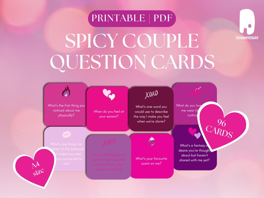 Sexy Question Cards for Couples | Couples Games | Romantic Intimacy ...