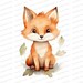 Cute Fox Clipart, Fox Illustration, Printable Watercolor Clipart, High ...