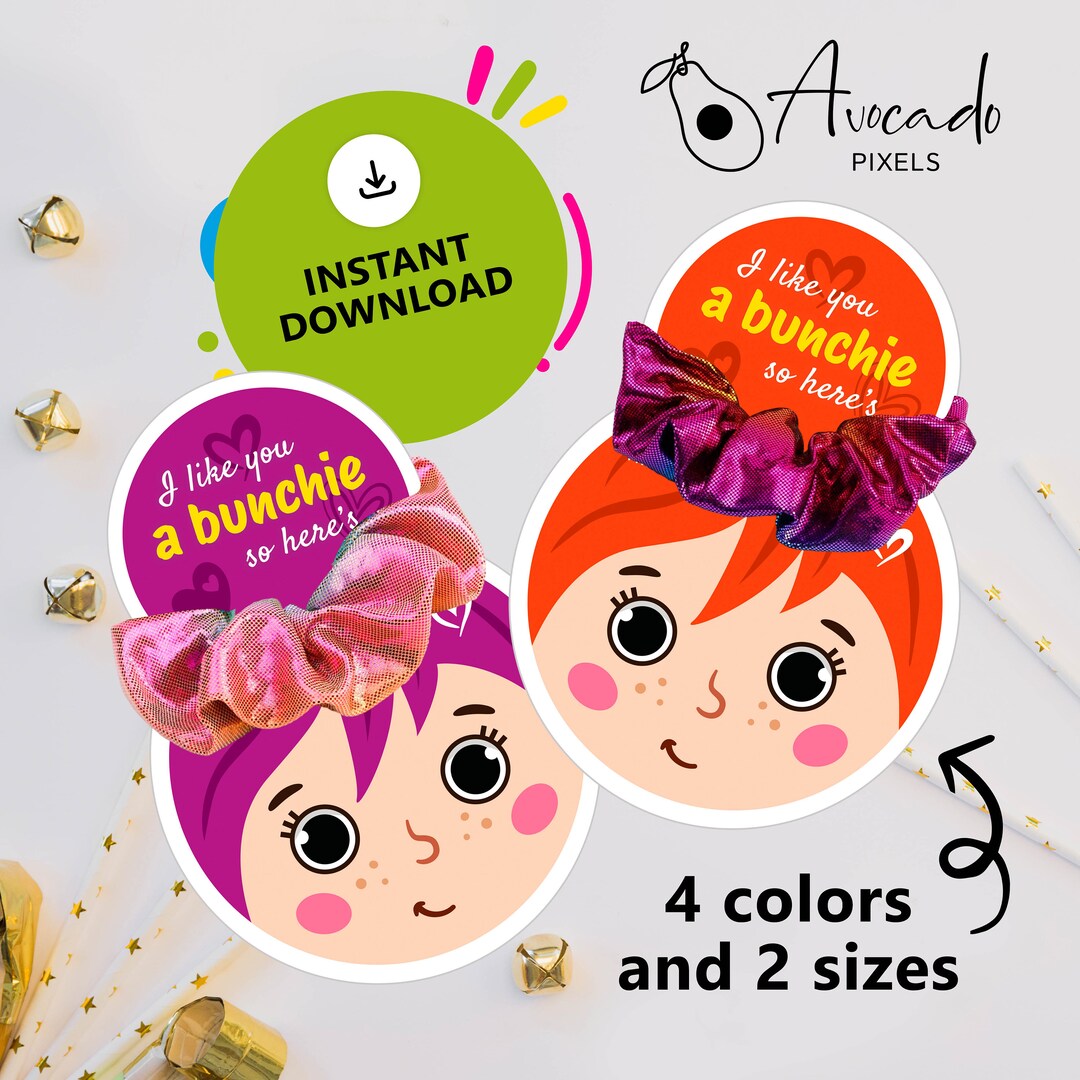 Printable Scrunchie Tag, Scrunchie Labels, Classroom Gift Cards ...