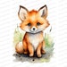 Cute Fox Clipart, Fox Illustration, Printable Watercolor Clipart, High ...