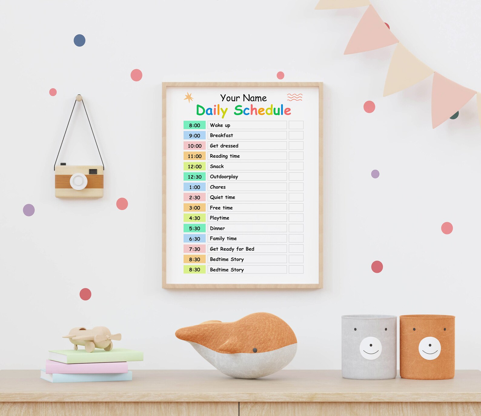 Daily Schedule, Kids Daily Routine, Daily Routine Template Editable ...