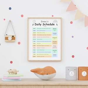 Daily Schedule, Kids Daily Routine, Daily Routine Template Editable ...