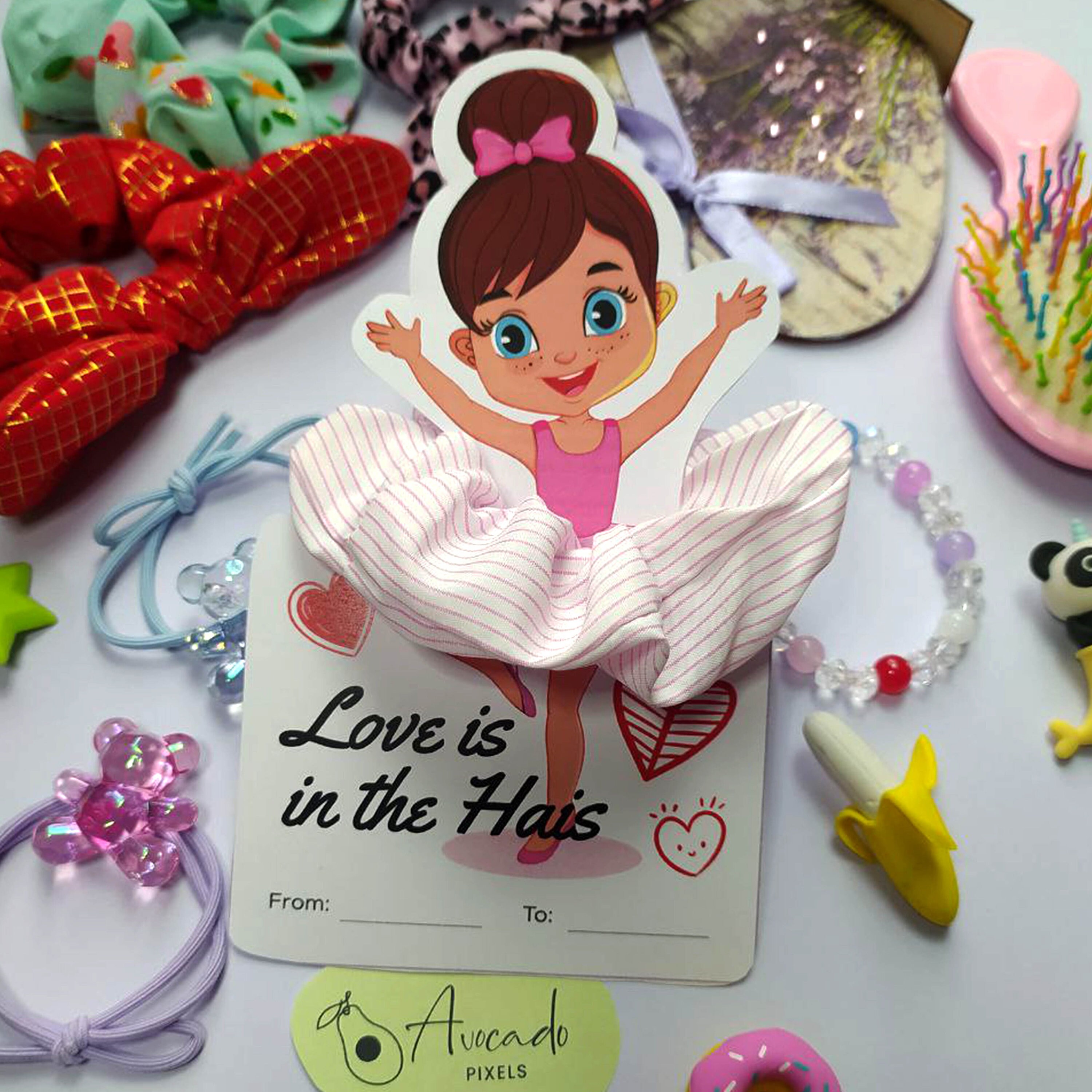 Printable Ballet Scrunchie Cards, Hair Scrunchie Tag, Scrunchie Holder ...