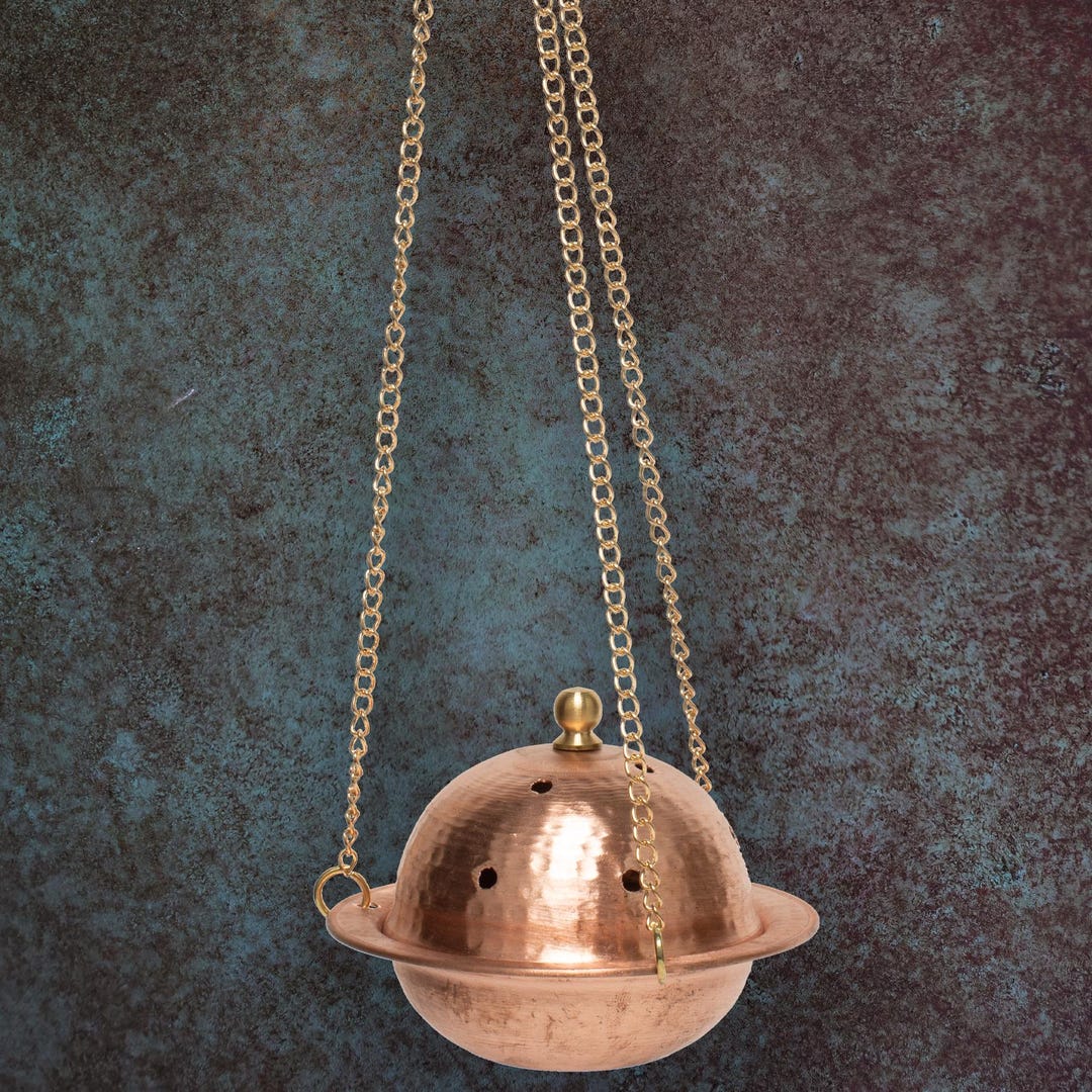 Copper Thurible Incense Burner Censer, Censer Catholic, Censer Chain ...