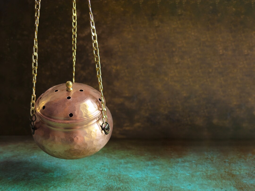 Copper Thurible Incense Burner Censer, Censer Catholic, Censer Chain ...