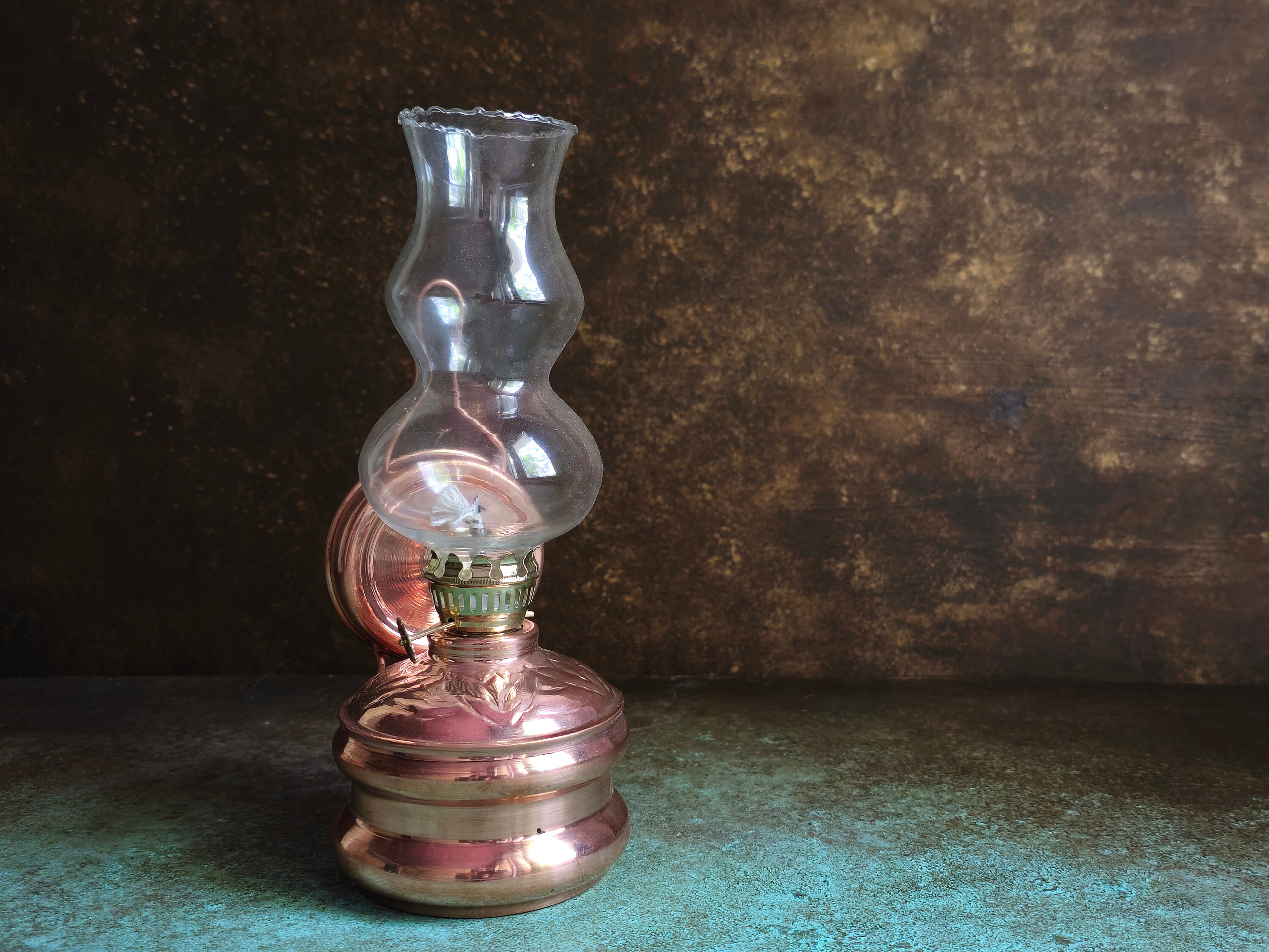 Copper Oil Lamp, Copper Kerosene Lamp, Exotic Decorations, Middle Age ...