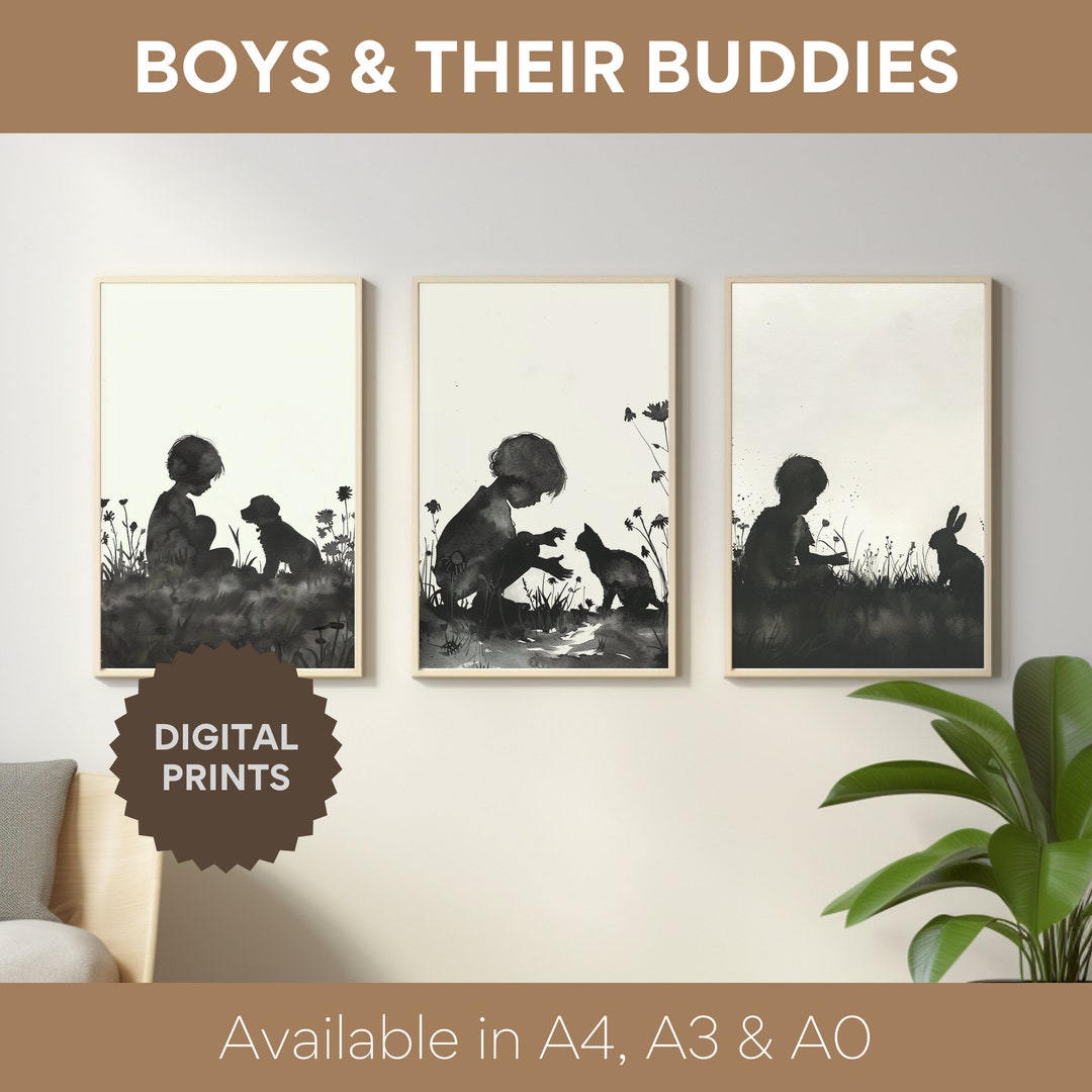 Boys and Their Buddies Posters, Digital Download, Printables, Wall Art ...