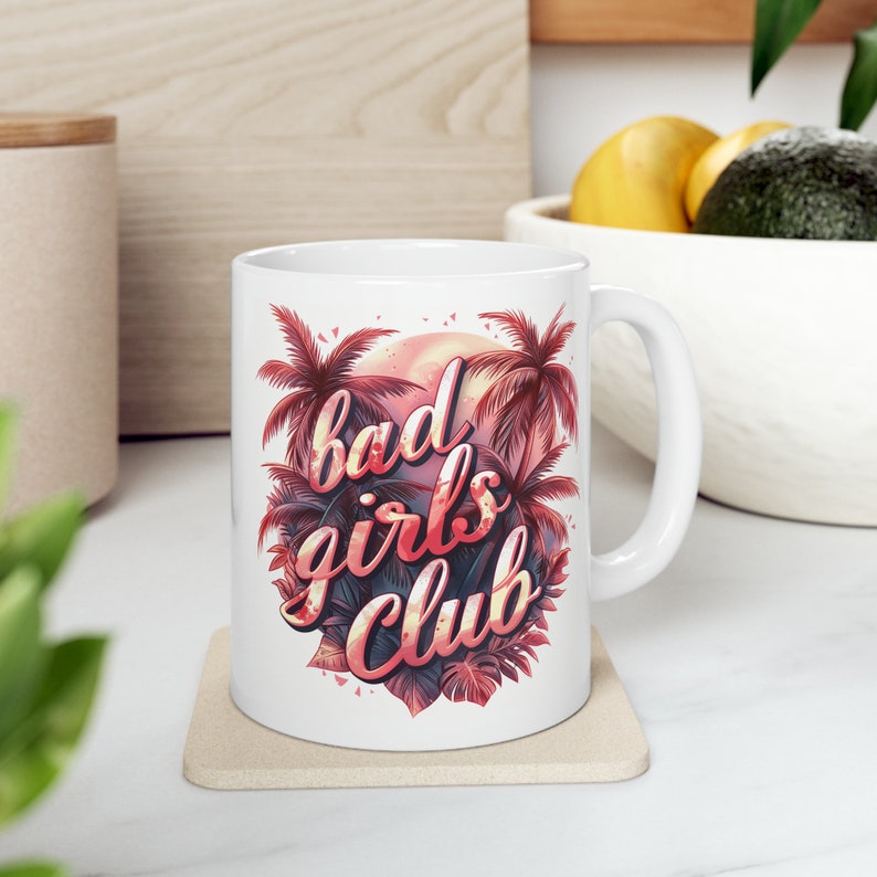 Bad Girls Club Mug, Palm Trees Mug, Palm Tree, Tropical, Sunset, Nature ...