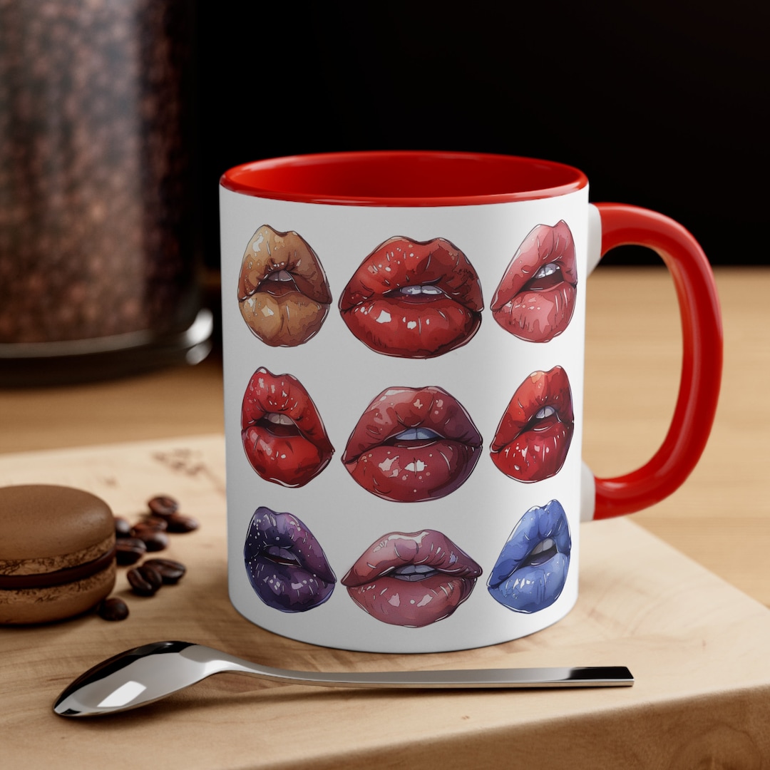 Lips Mug, Makeup Mug, Lips, Kisses Mug, Kiss, Coffee, Tea, Hot ...