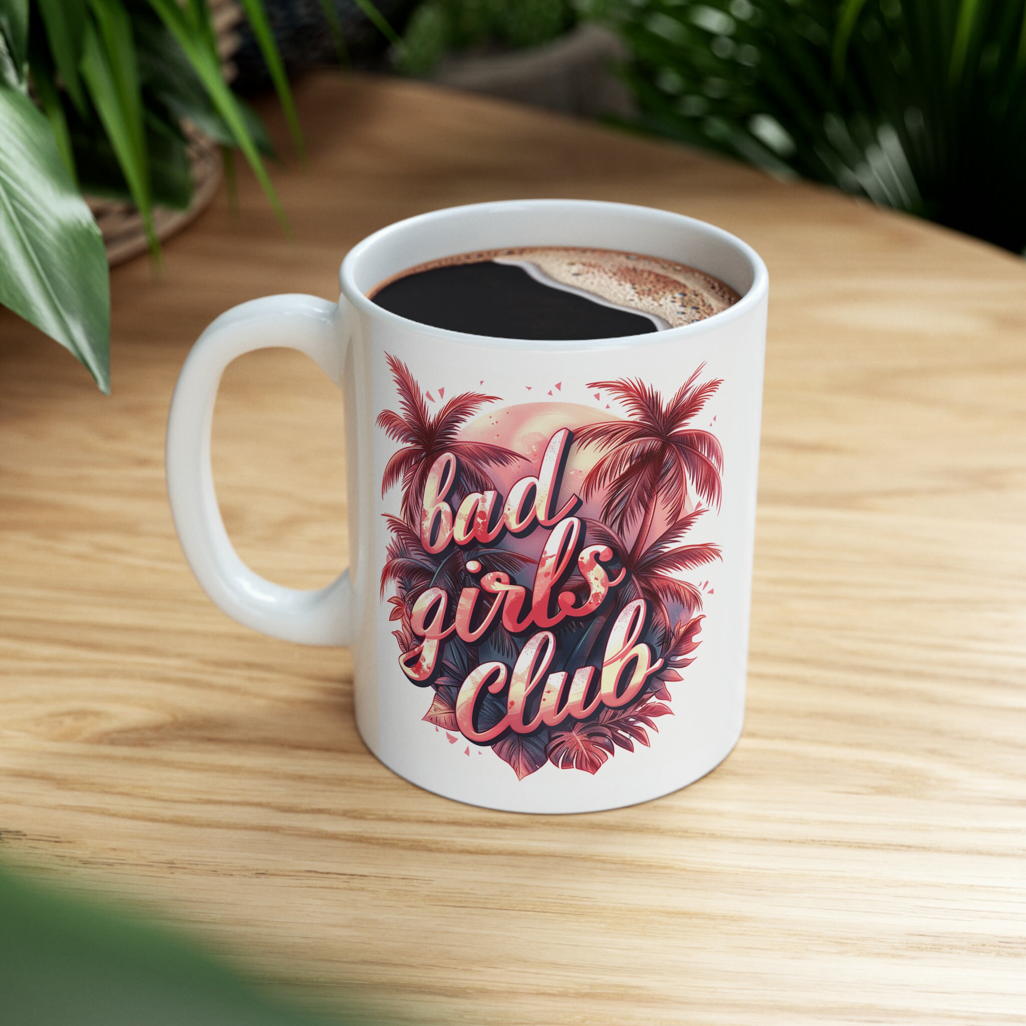 Bad Girls Club Mug, Palm Trees Mug, Palm Tree, Tropical, Sunset, Nature ...