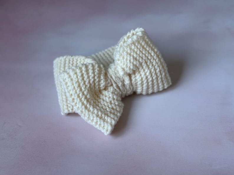 Chunky Knit Baby Bow Headband Pattern: Garter Stitch (PDF Pattern ...