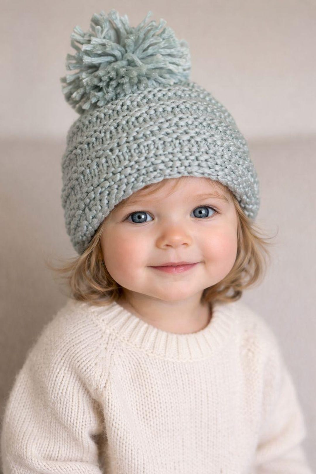 Easy Knit Baby Hat Pattern | Beanie Knitting Pattern | Flat Knit Seam ...