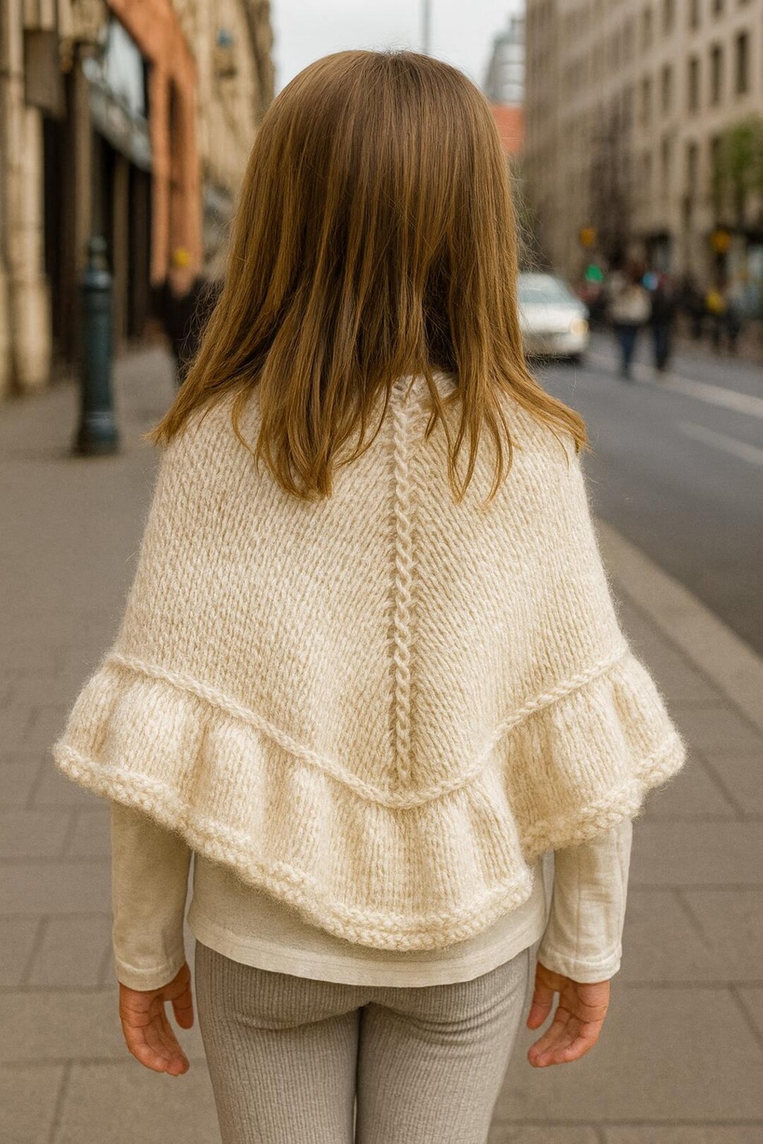 Top-down Girl’s Poncho Knitting Pattern | 5 Child Sizes (2–12 Y ...