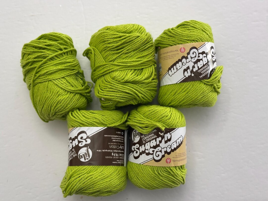 Vintage Lime Green Cotton Yarn-vintage Cotton Yarn Lot - Etsy