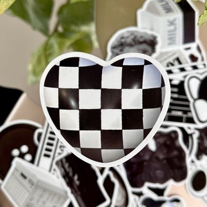 10/25/50pcs Sticker Pack of Black and White Skater Girl Monochrome ...