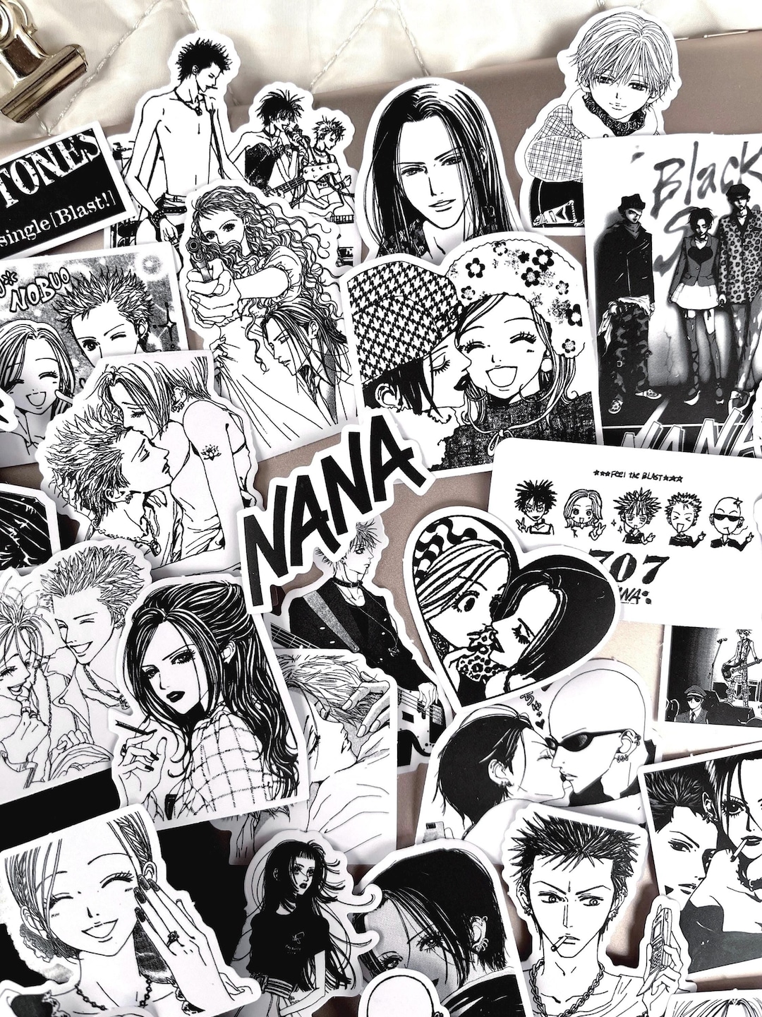 10/25/50pcs Sticker Pack of NEW Nana Anime Manga Panel Black and White ...