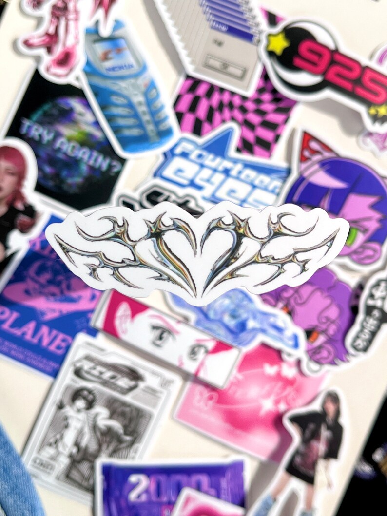 10, 25, 50pcs Sticker Pack of 2000s Y2K It Girl 90s Futuristic ...