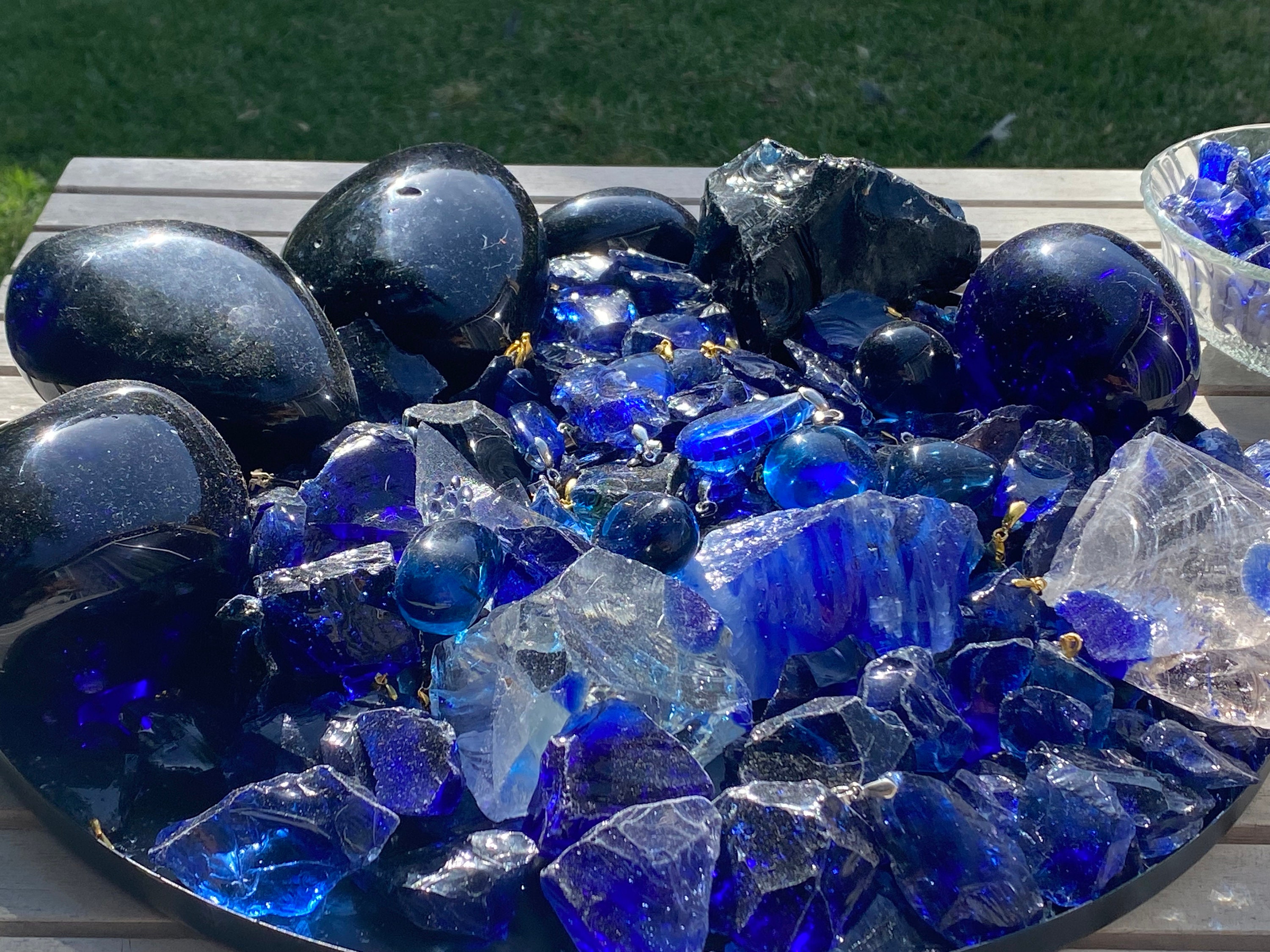 Pleiadian Blue Diamond White Photonic Light Andara Polished Pendant - Etsy