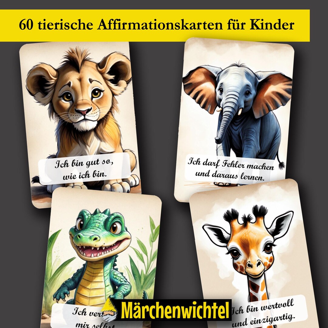 60 Affirmation Cards for Children | Emotion Cards & Mindfulness Cards ...
