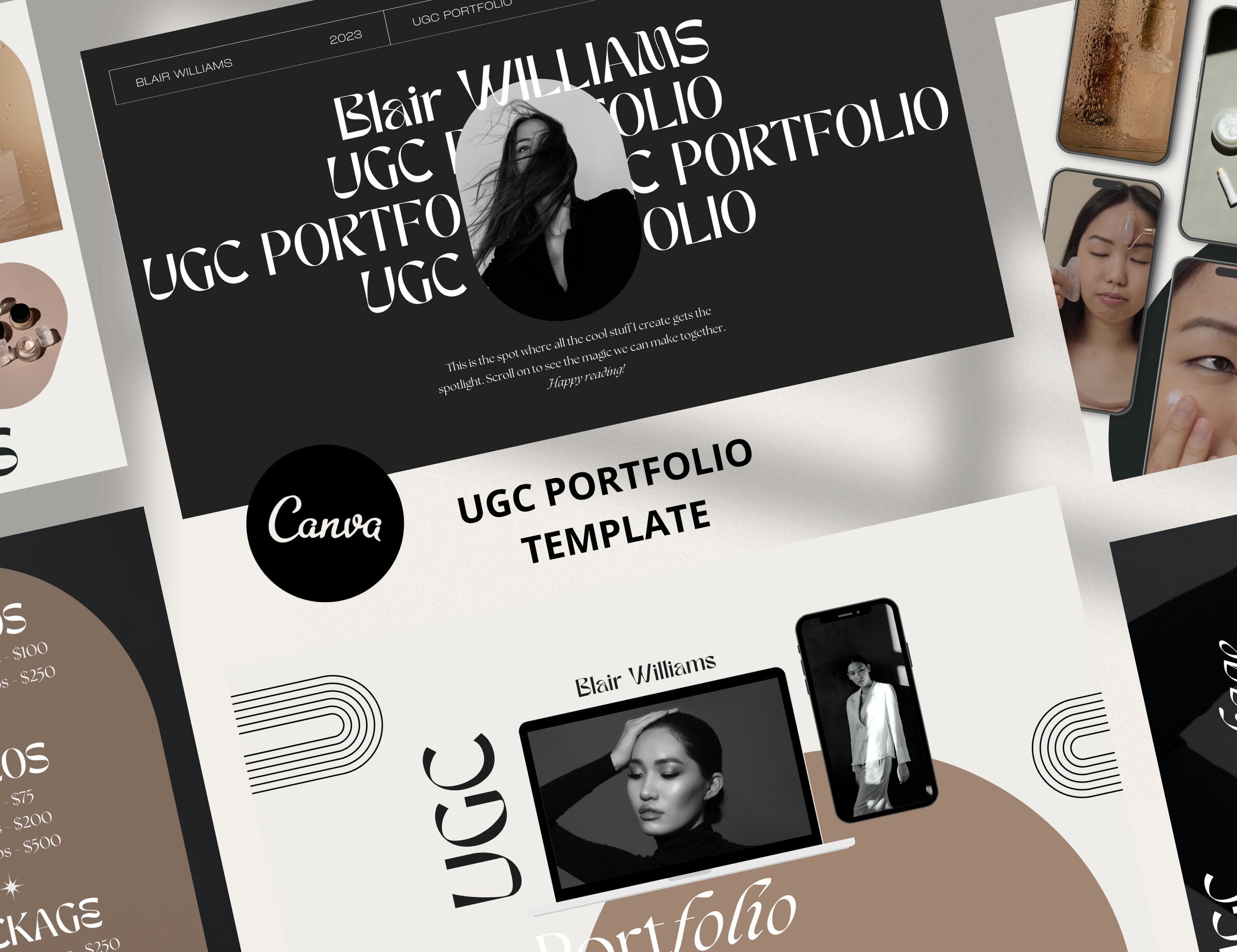 Canva UGC Portfolio Template - Etsy