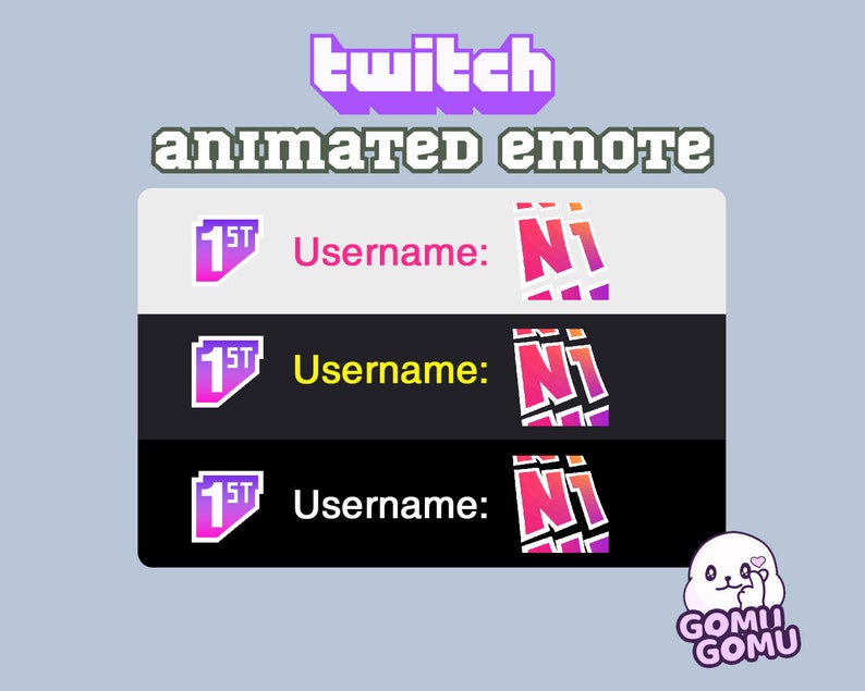 Animated Twitch Emote, Nice One Emote, Gaming Emote, Cute Emote for ...