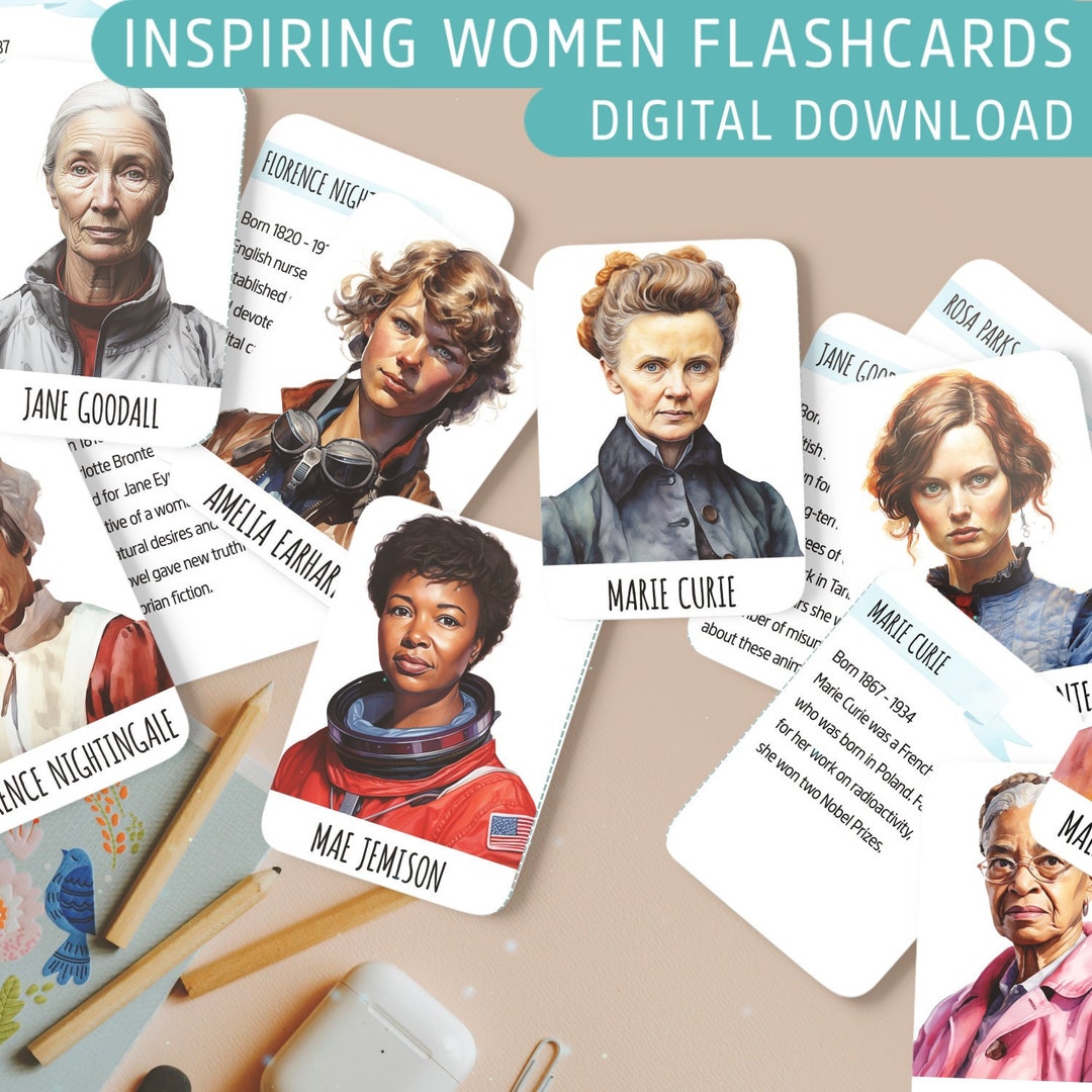 Inspiring Women Flashcards: Gender Education (printable) - Etsy