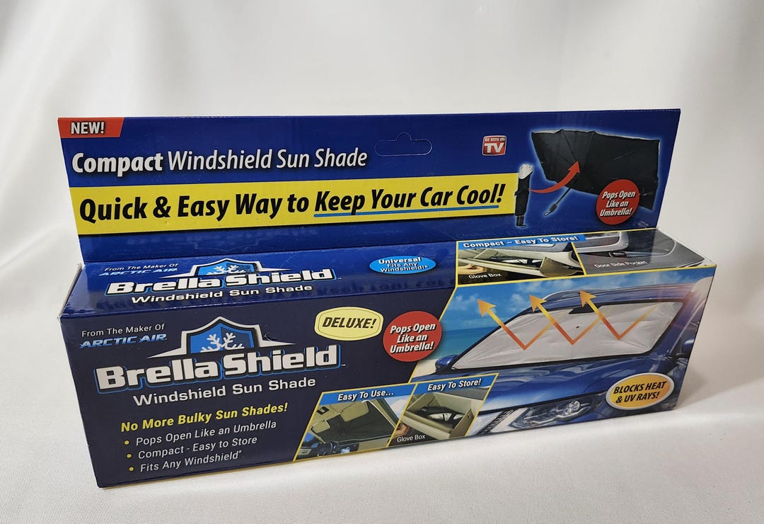 Brella Shield Compact Car Truck Windshield Sun Shade Deluxe NEW - Etsy