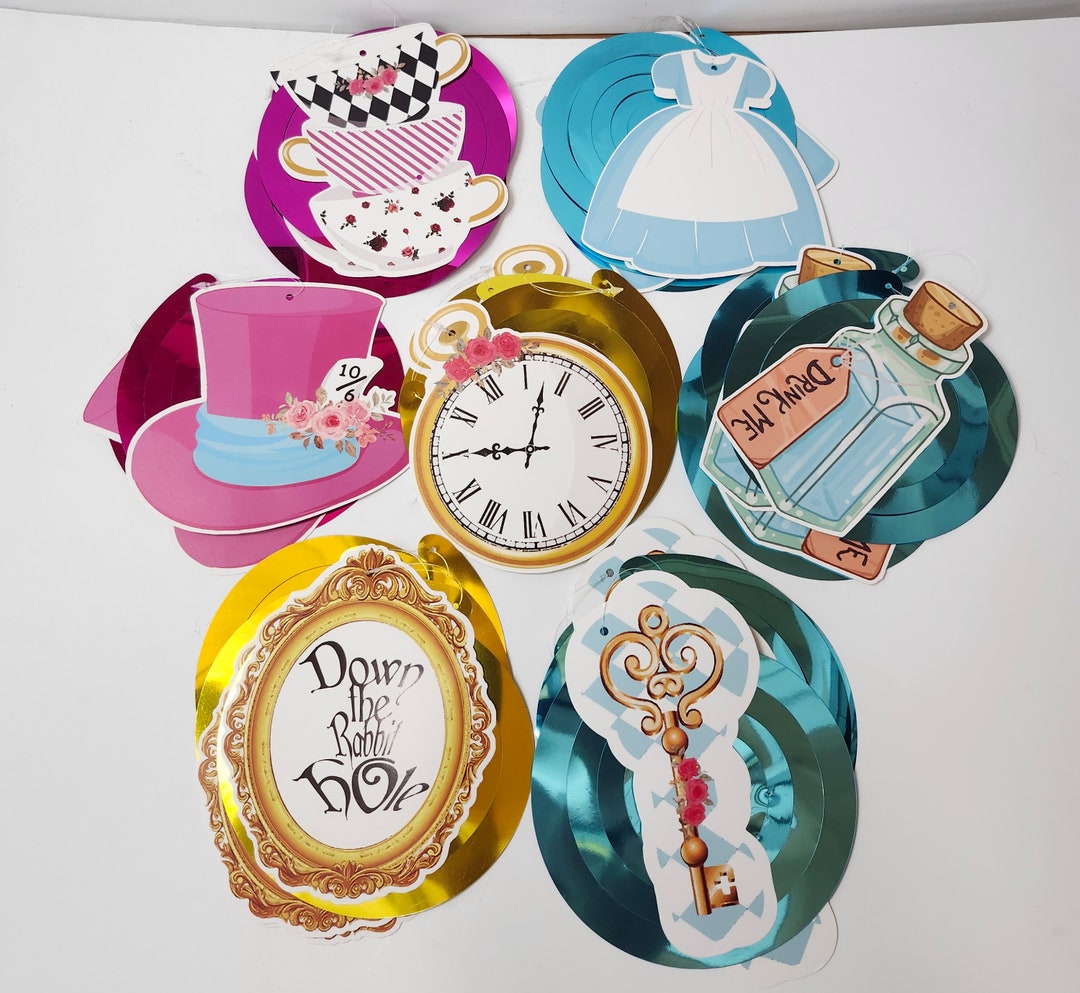 Alice in Wonderland Hanging Spiral Party Decorations - Etsy