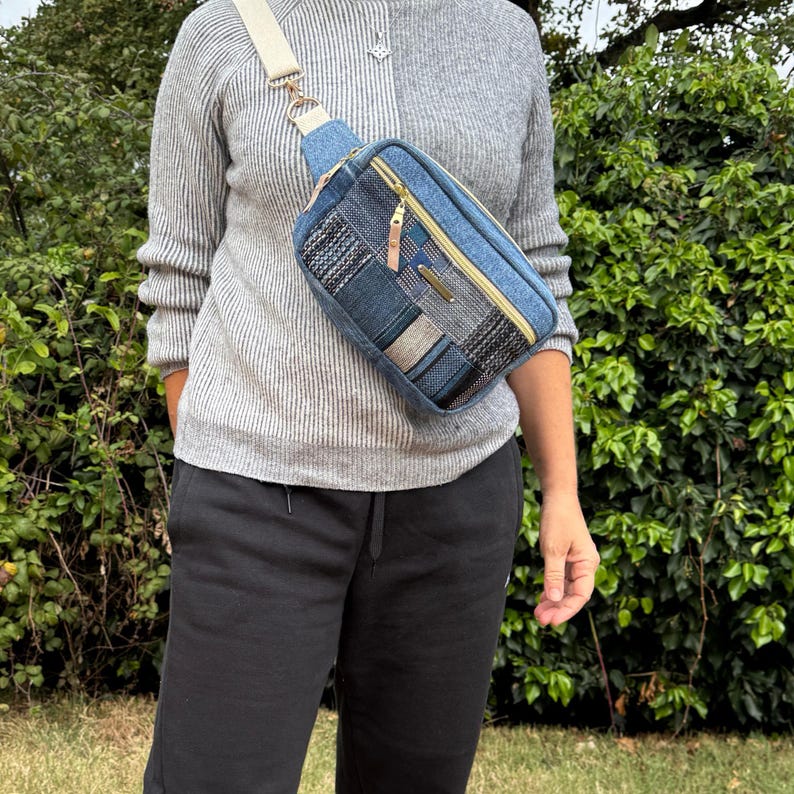 Crossbody Bumbag Sewing Pattern: Denim Fanny Pack PDF (digital Download ...