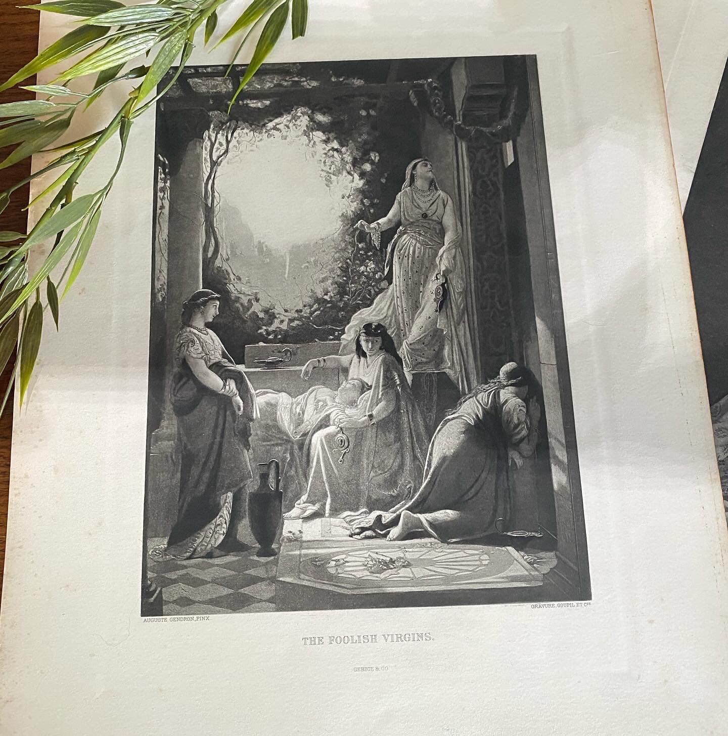 Antique 1880s Photogravure Print of the Foolish Virgins by Auguste ...