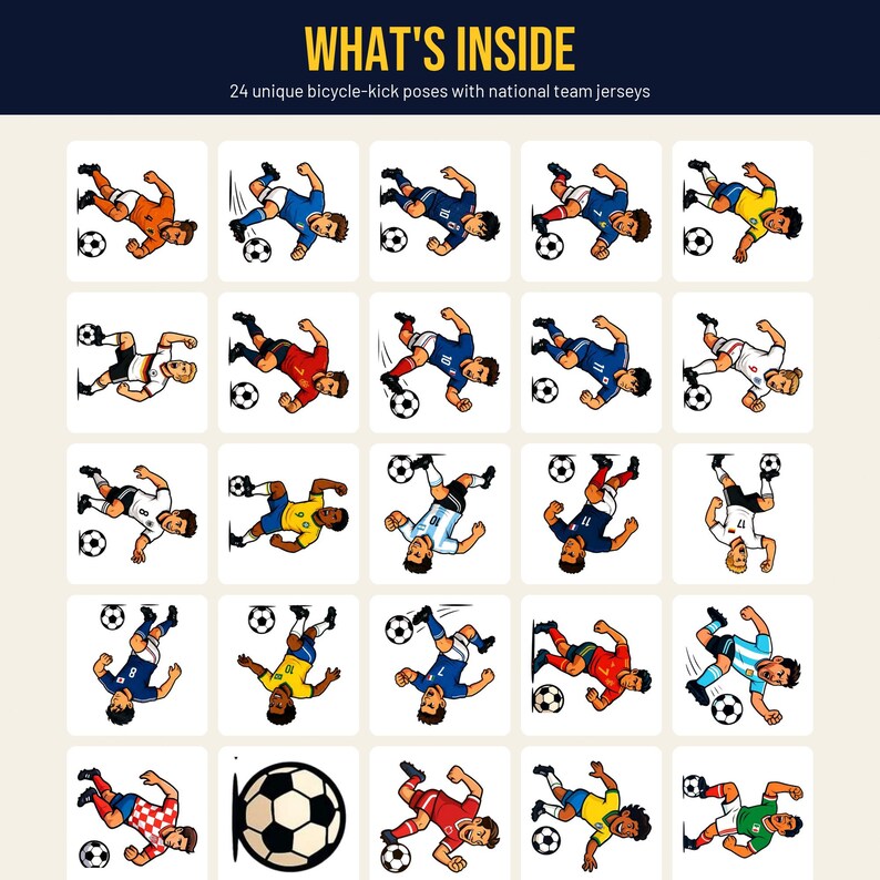 Soccer Printable Sticker Bundle | Football Fussy Cuts |cartoon Soccer ...