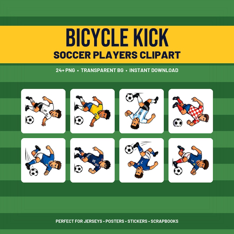 Soccer Printable Sticker Bundle | Football Fussy Cuts |cartoon Soccer ...