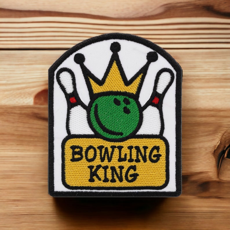 Bundle of the 7 Embroidered Patches Dedicated to Bowling. Pins in Flame ...