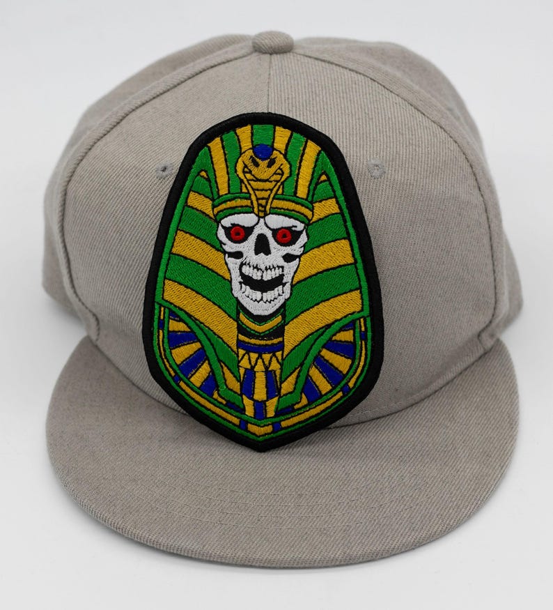 Egyptian Mystique Skull Sphinx Pharaoh Mummy Embroidered Patch. Size 5 ...