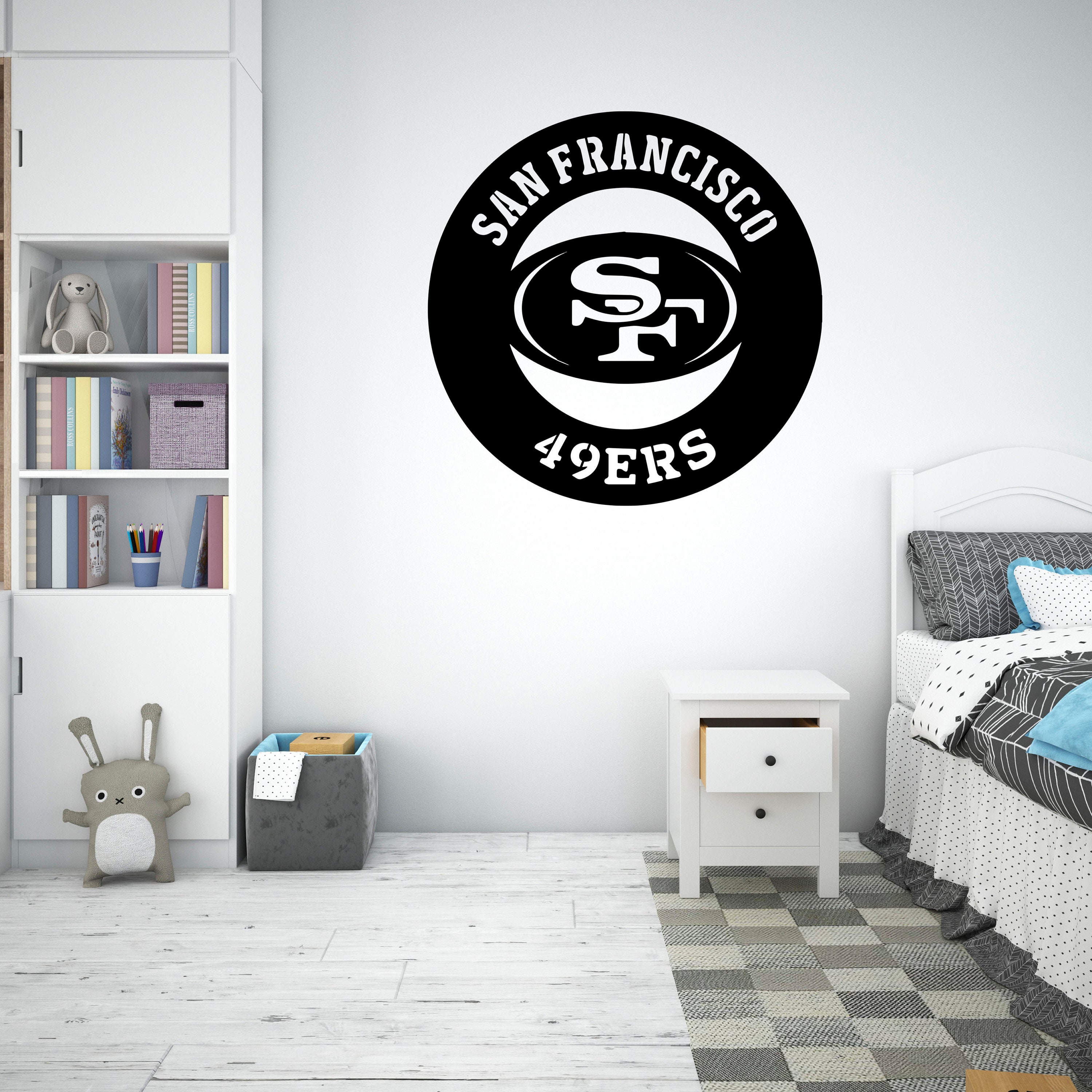 SF 49ers Inspired LED Wooden Wall Hanging Decor San Francisco 49ers Led ...