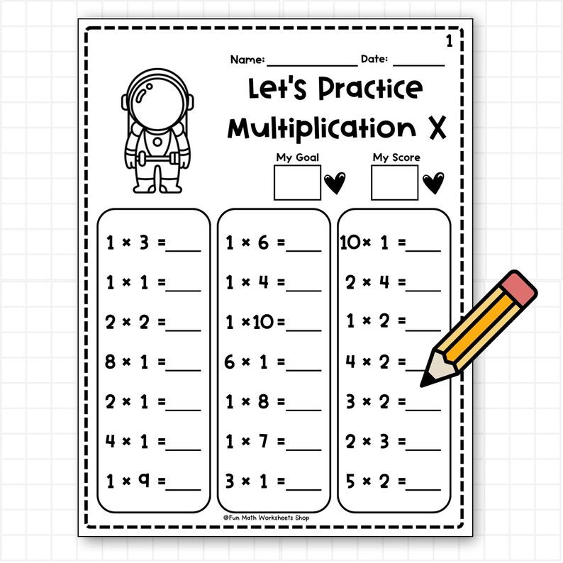 30 Printable Multiplication Worksheets Numbers 0– 10 Times Table in ...