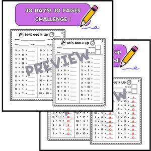 120 Math Worksheets-printable Bundle Mix Addition and Subtraction Facts ...