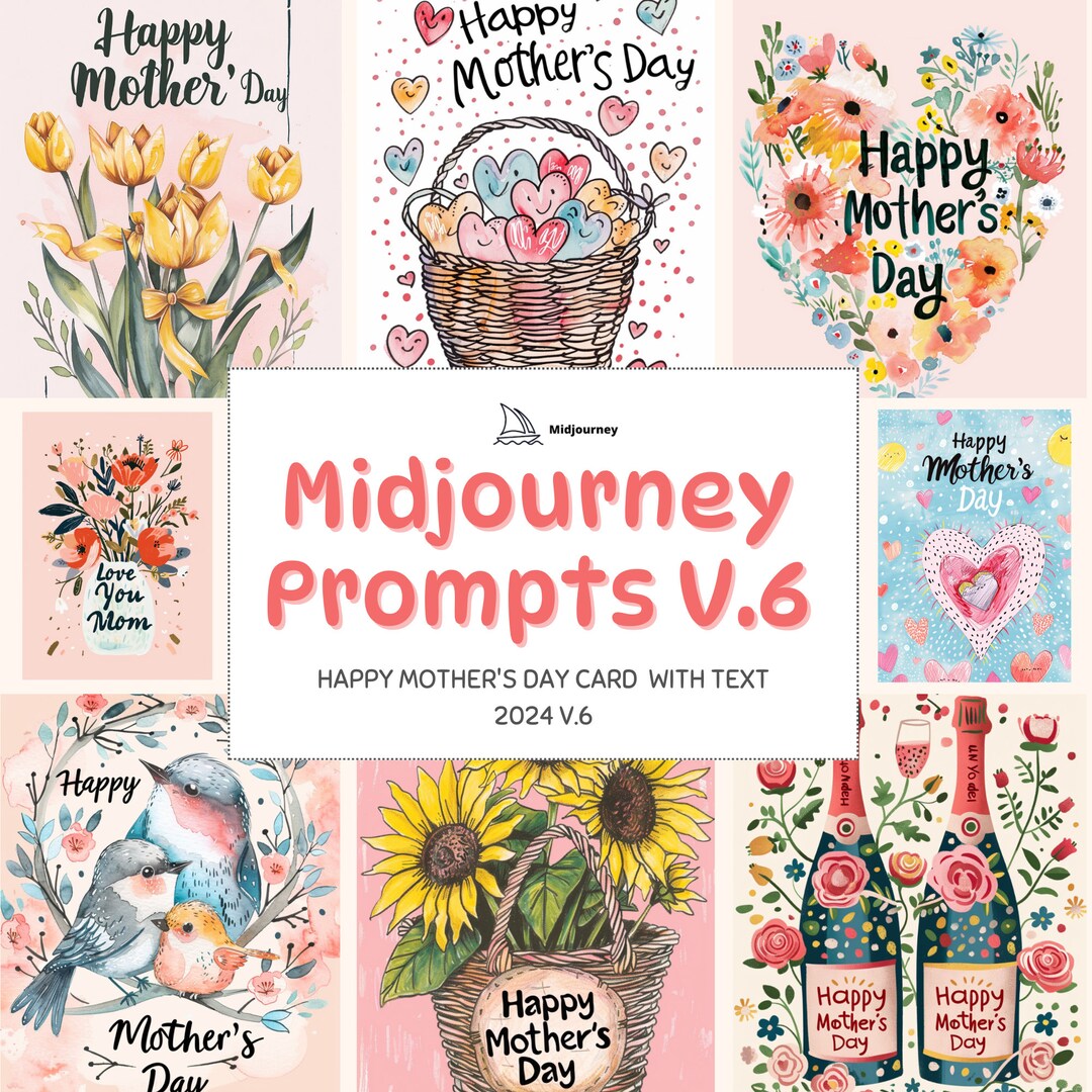 Mother's Day Cards Midjourney Prompts, Cards Prompts With Text ...