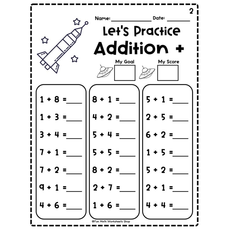 30 Math Worksheets-printable Addition and Subtraction to 20 Maths ...
