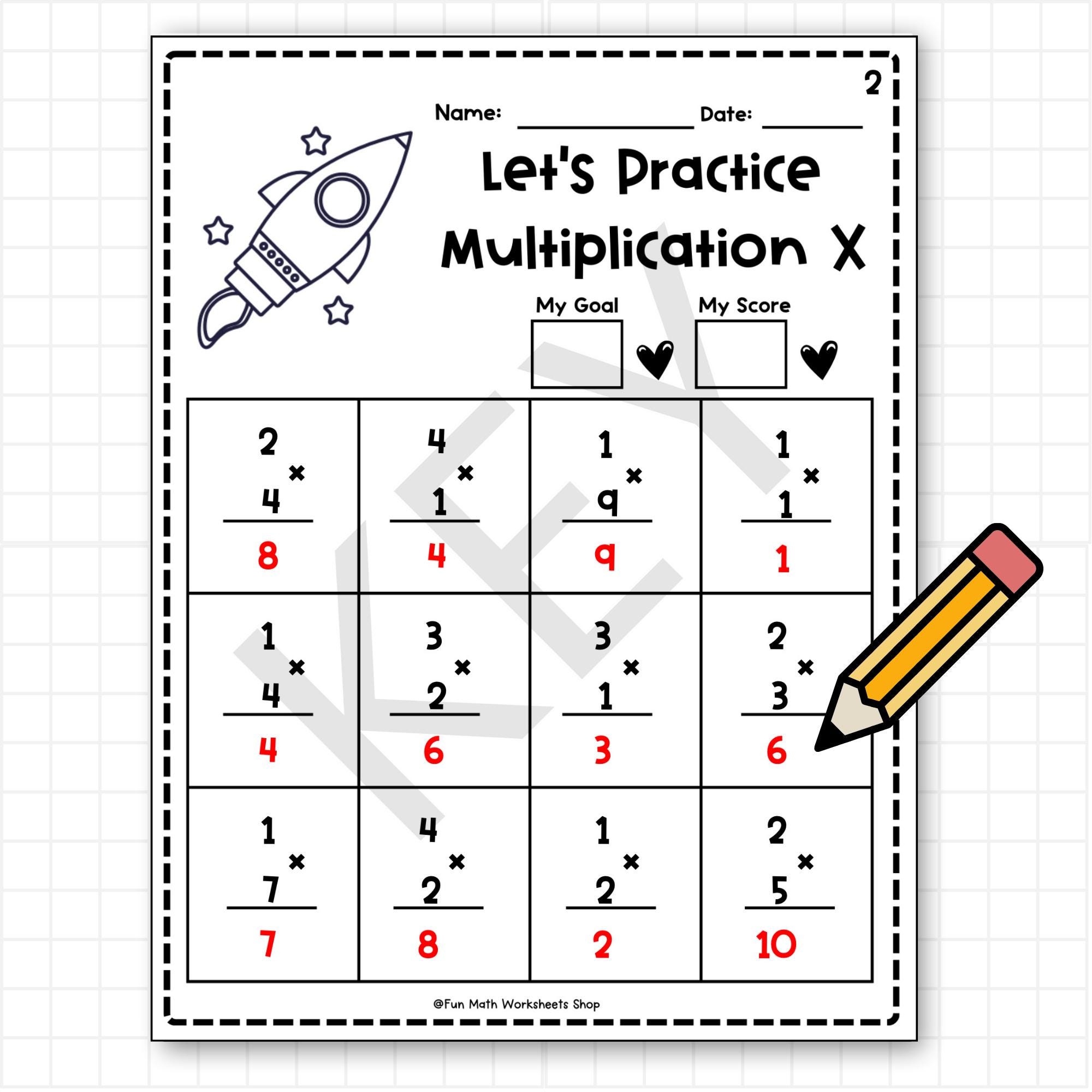 30 Printable Multiplication Worksheets, Single Digit Multiplication ...