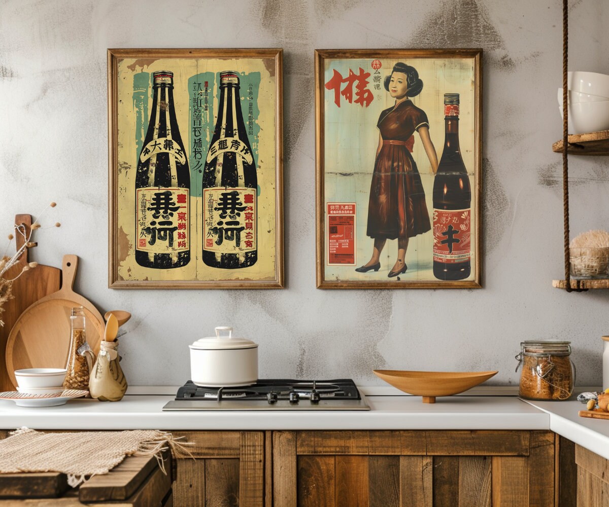 Japanese Poster Bundle for Kitchen and Restaurant Décor - 25 Premium ...
