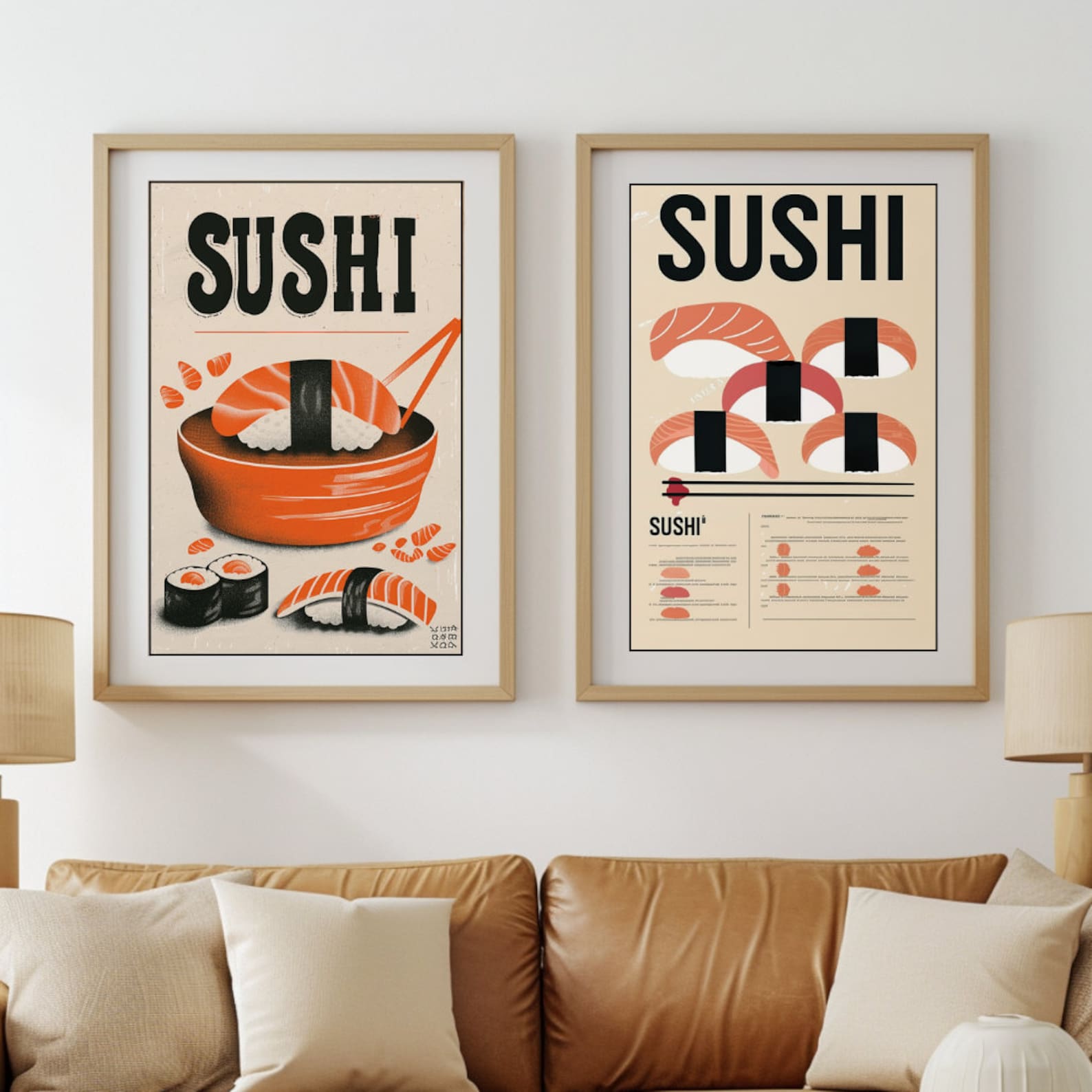 Sushi Poster Bundle for Kitchen and Restaurant Décor - 7 Premium Art ...