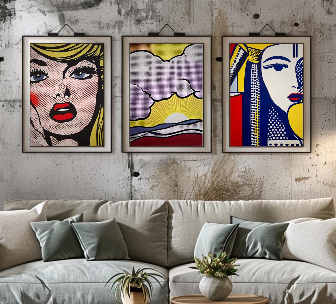 Pop Art Poster Bundle Inspired by Roy Lichtenstein – 25 Printable Wall ...