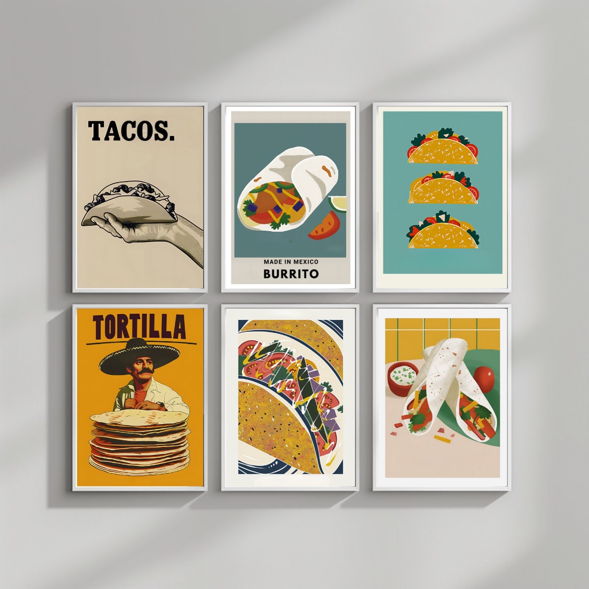 Mexican Food Poster Bundle for Kitchen and Restaurant Décor - 20 ...