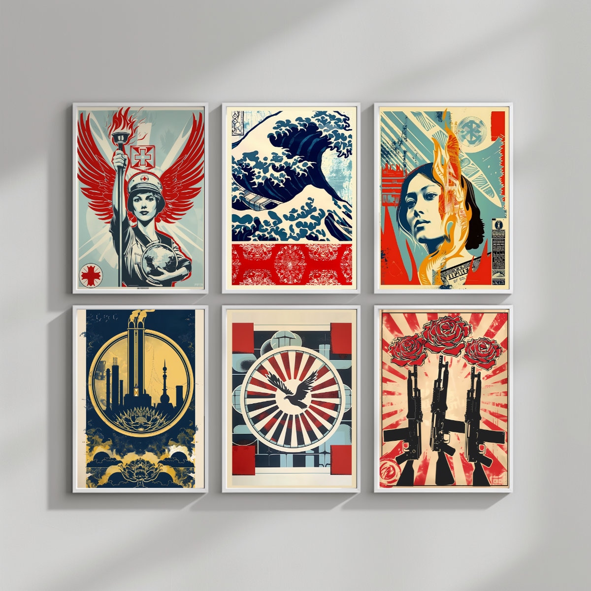 Bundle of 25 Shepard Fairey Inspired Posters Wall Art Printable Designs ...