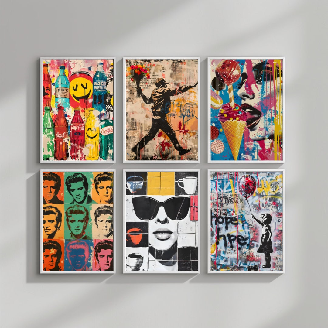 200-pack of Printable Designs in Pop-art Style Art Prints - Wall Art ...