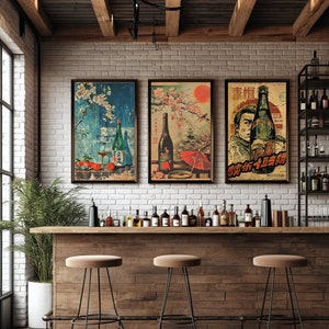 Japanese Poster Bundle for Kitchen and Restaurant Décor - 25 Premium ...