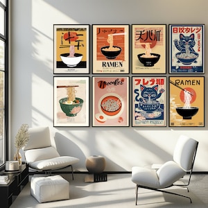 Ramen Poster Bundle for Kitchen and Restaurant Décor 25 Premium Art ...