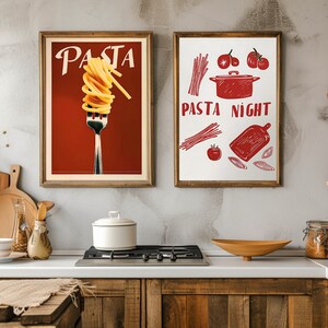 Pasta Poster Bundle for Kitchen and Restaurant Décor - 25 Premium Art ...